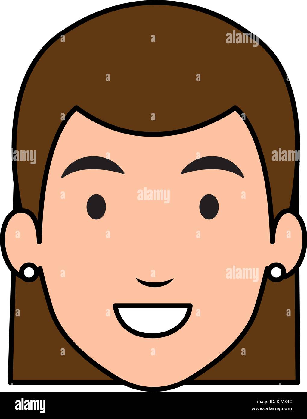 beautiful woman head avatar character vector illustration design Stock ...