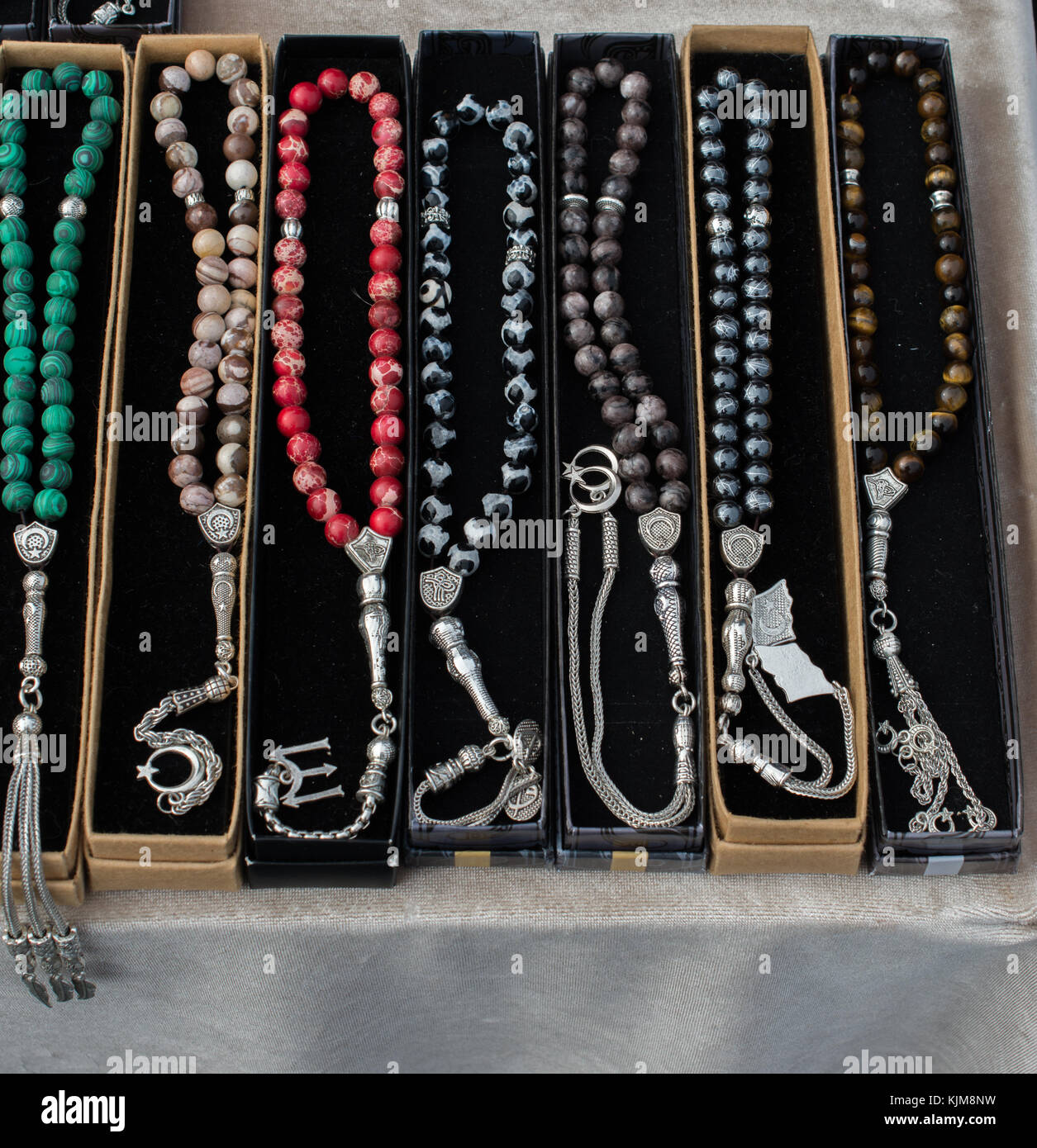 Set of praying beads of various colors Stock Photo - Alamy