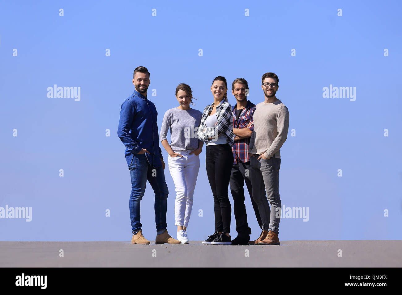 in full growth.group portrait of friends Stock Photo - Alamy
