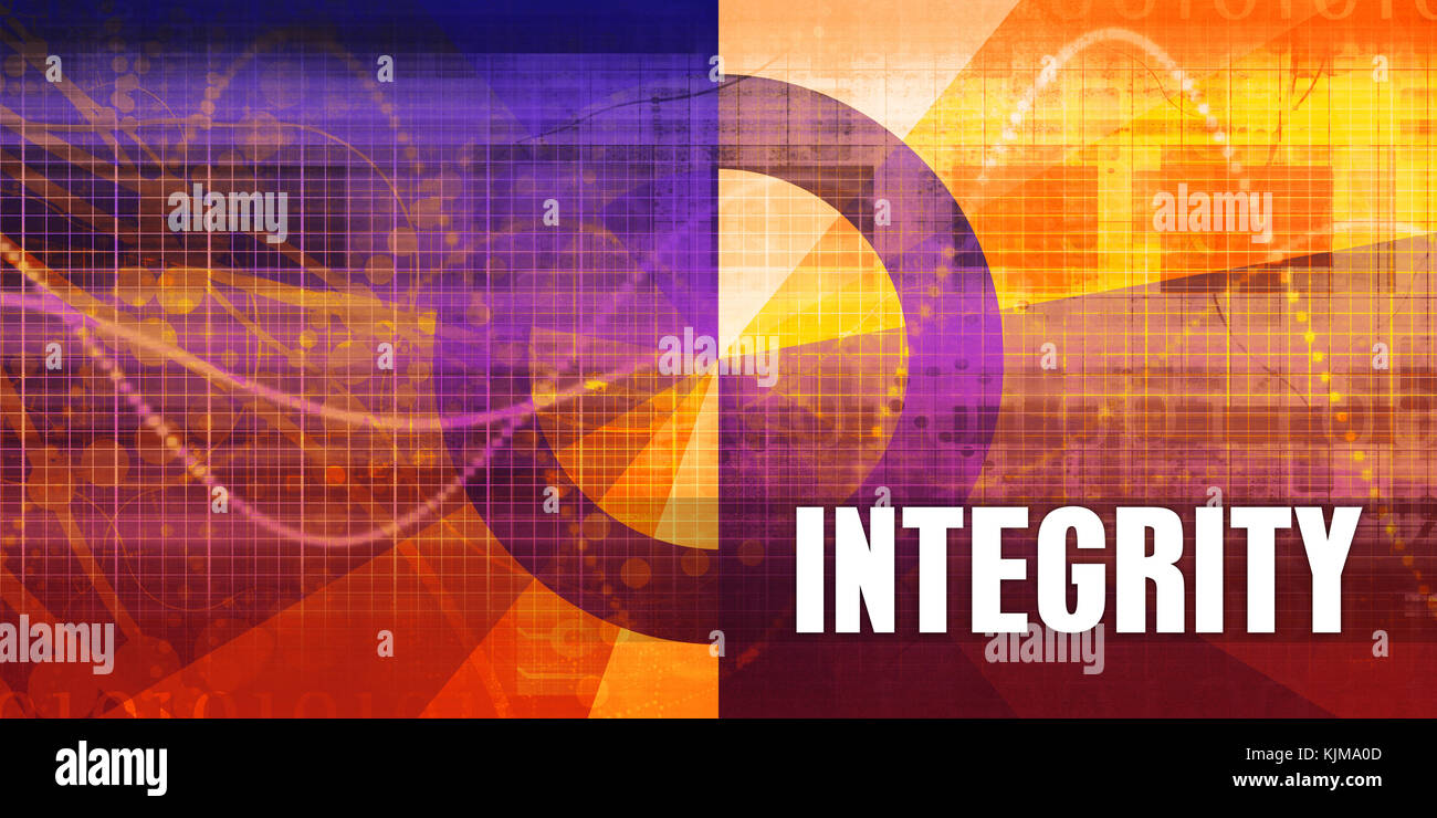 Integrity Focus Concept on a Futuristic Abstract Background Stock Photo ...