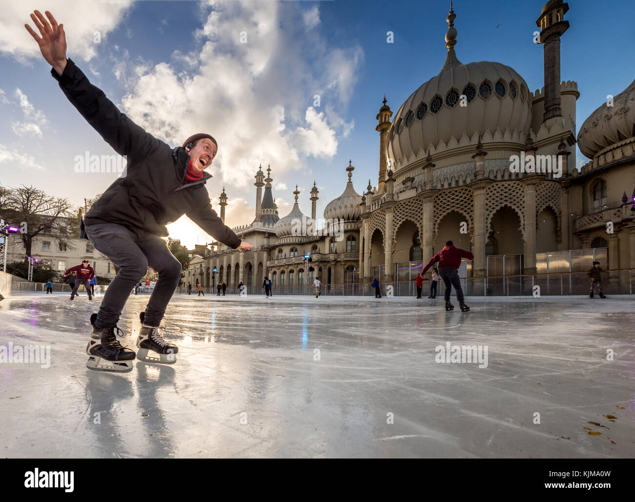 The annual Brighton Royal Pavilion ice rink enjoying the last drop of ...
