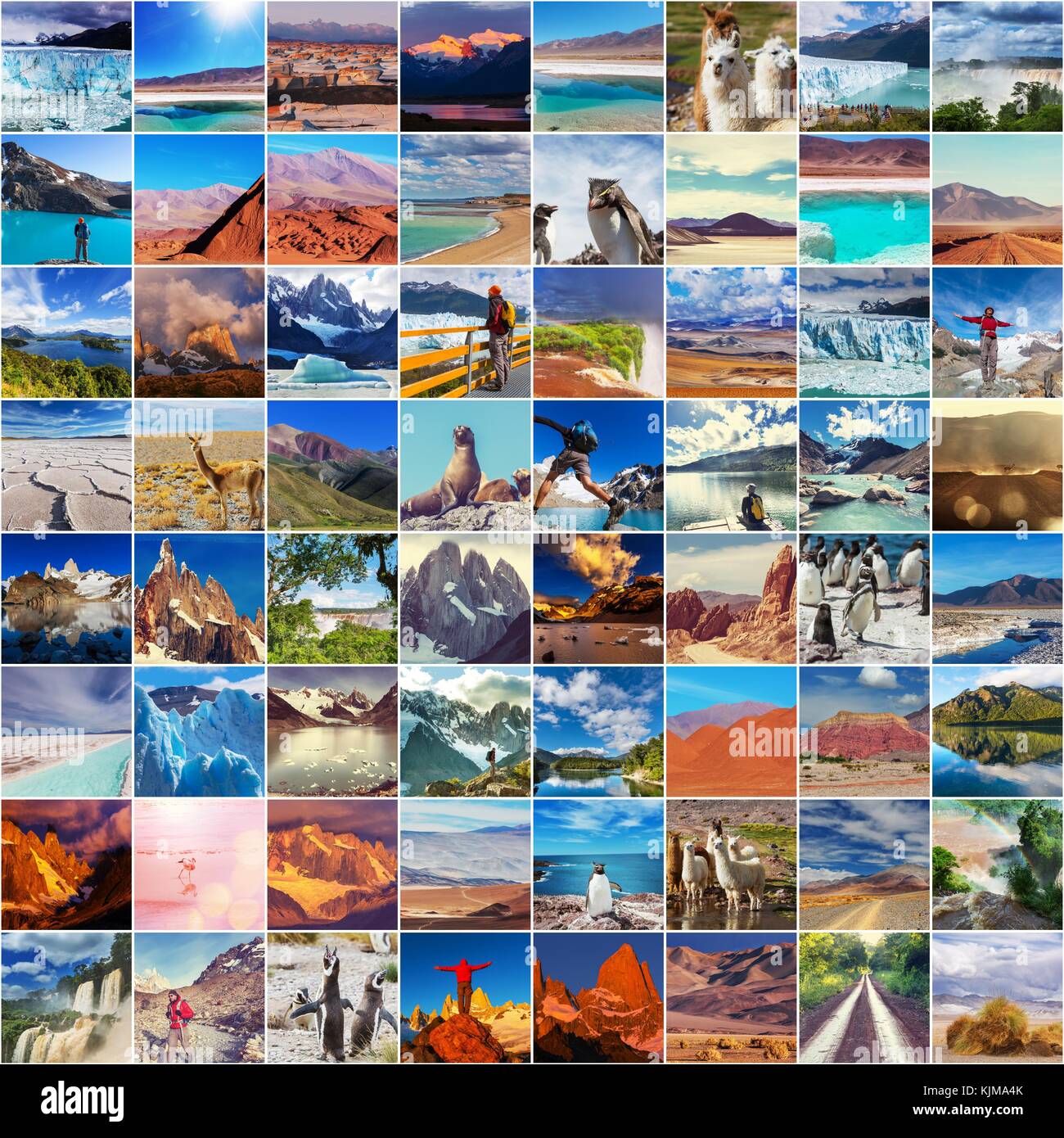 Argentina travel collage Stock Photo - Alamy