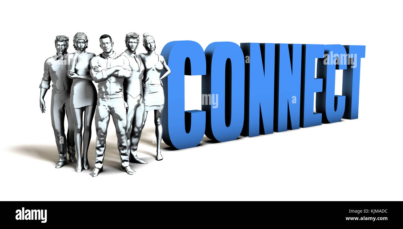 Connect Business Concept as a Presentation Background Stock Photo - Alamy