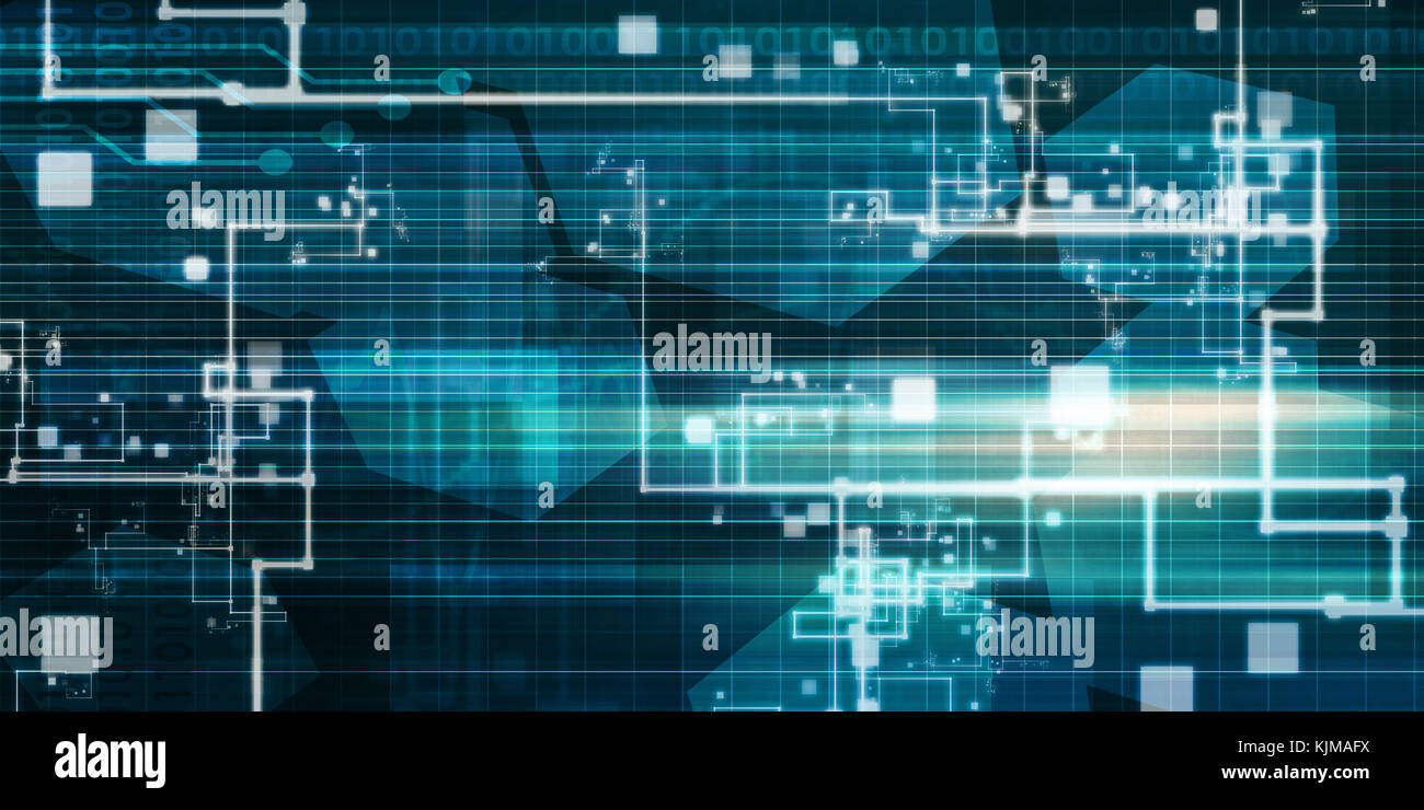 Technology Infrastructure as a IT Abstract Art Stock Photo - Alamy