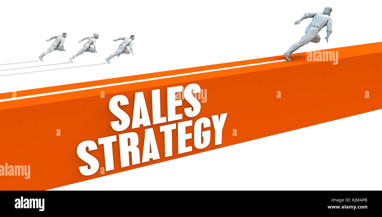 Sales Strategy Express Lane with Business People Running Stock Photo ...
