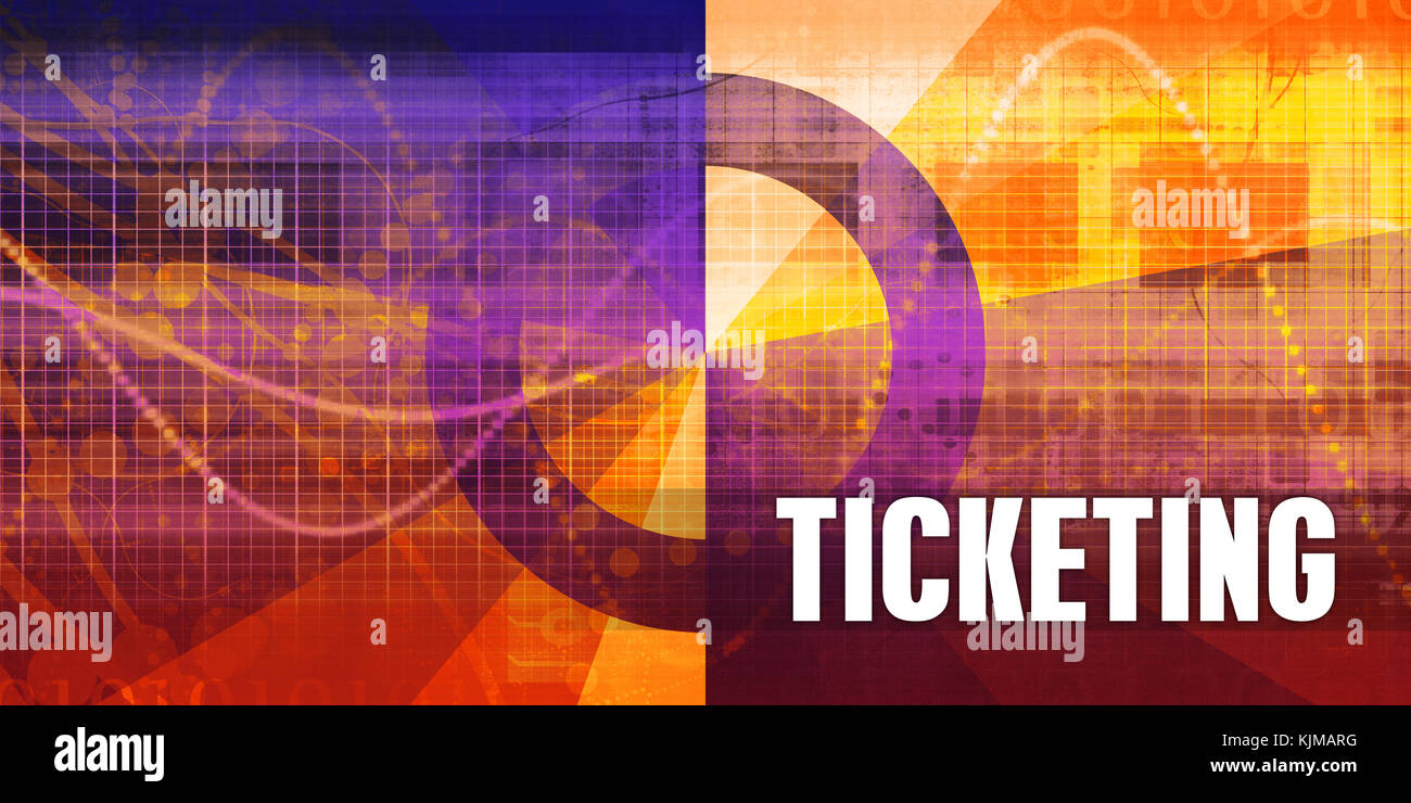 Ticketing Focus Concept on a Futuristic Abstract Background Stock Photo ...