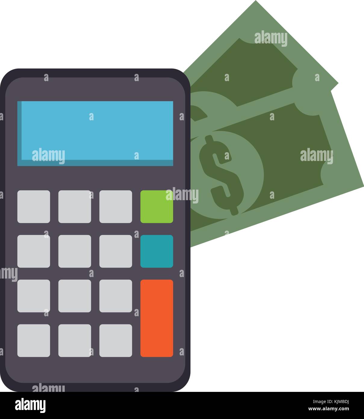 calculator device with dollars vector illustration design Stock Vector ...