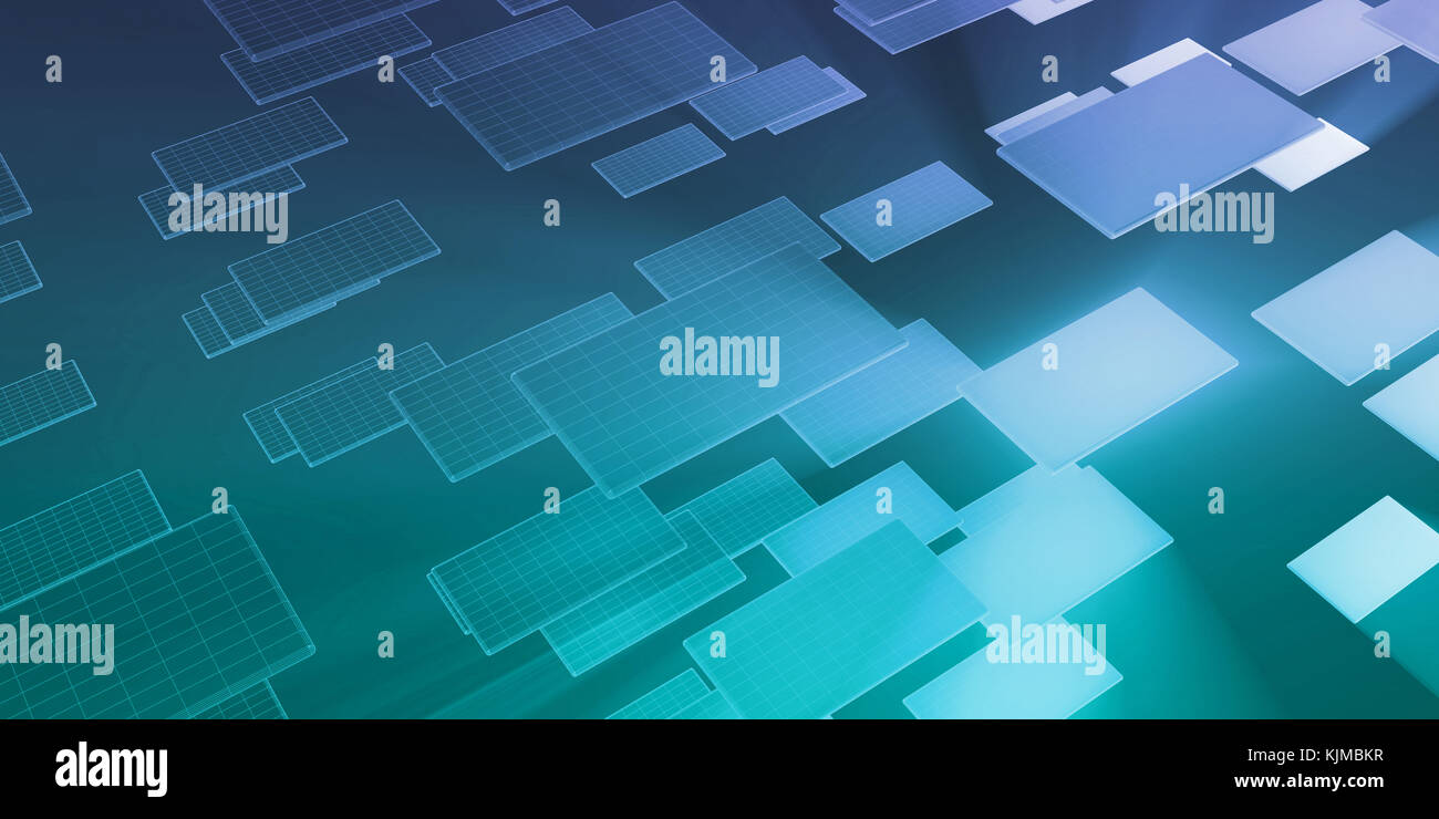 Technology Network with a Data Grid System Stock Photo - Alamy