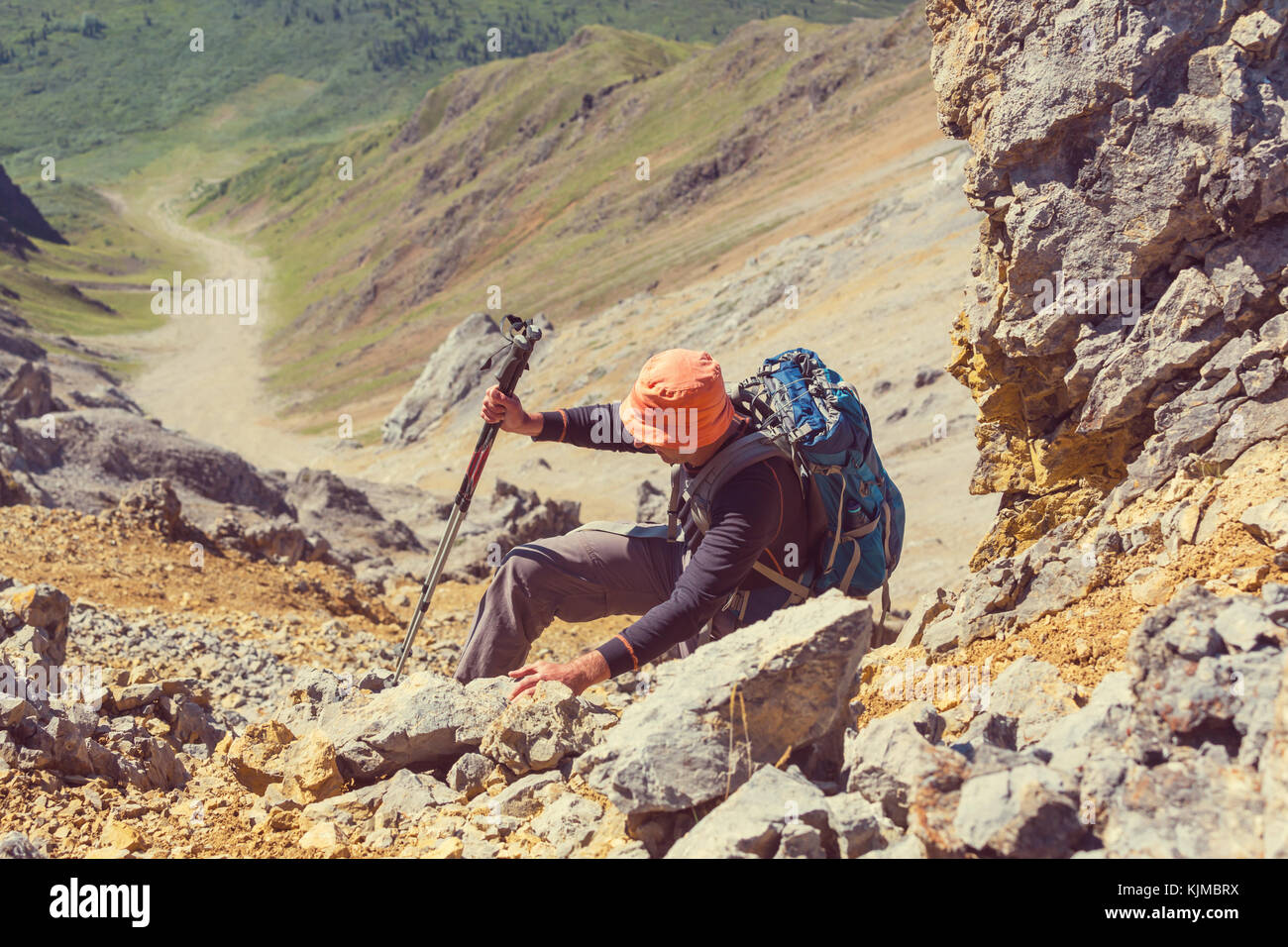 Ascent to Donoho peak,Alaska Stock Photo - Alamy