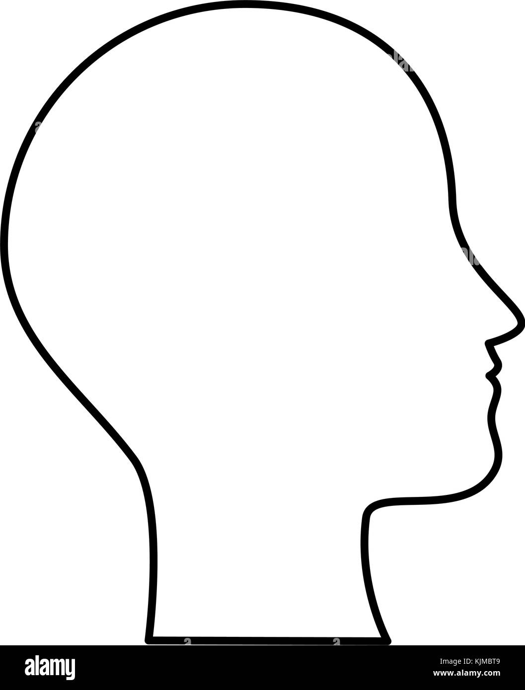 human profile isolated icon vector illustration design Stock Vector ...