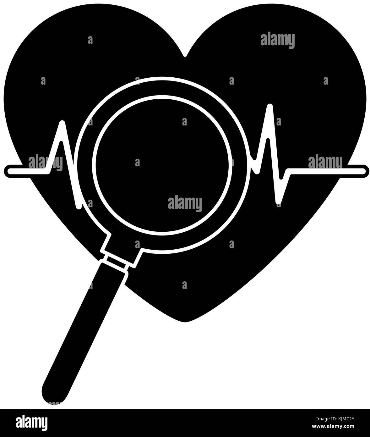Magnifying glass heart Black and White Stock Photos & Images - Alamy