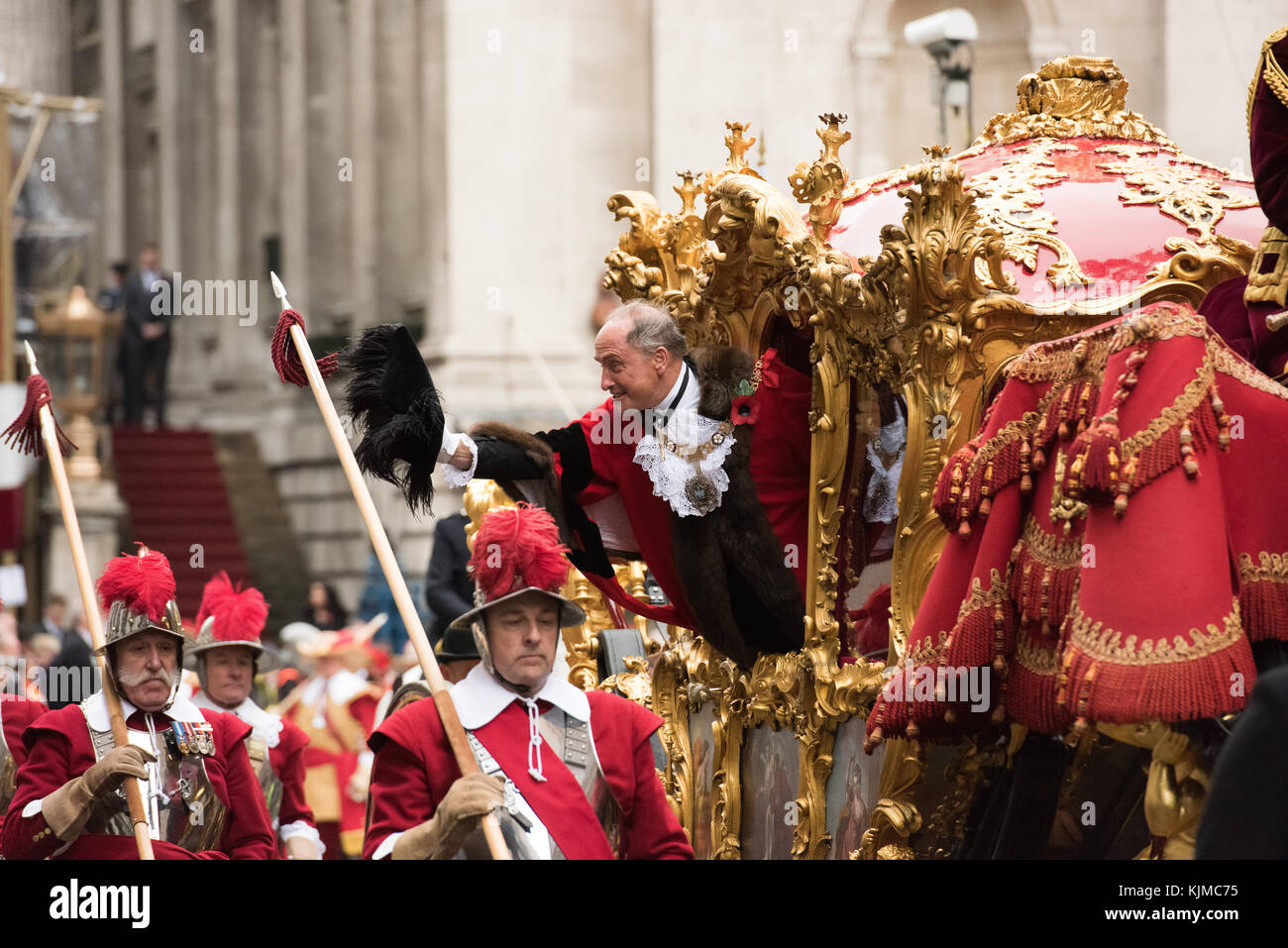 LONDON - NOVEMBER 11, 2017: The Lord Mayor of London at the annual Lord ...