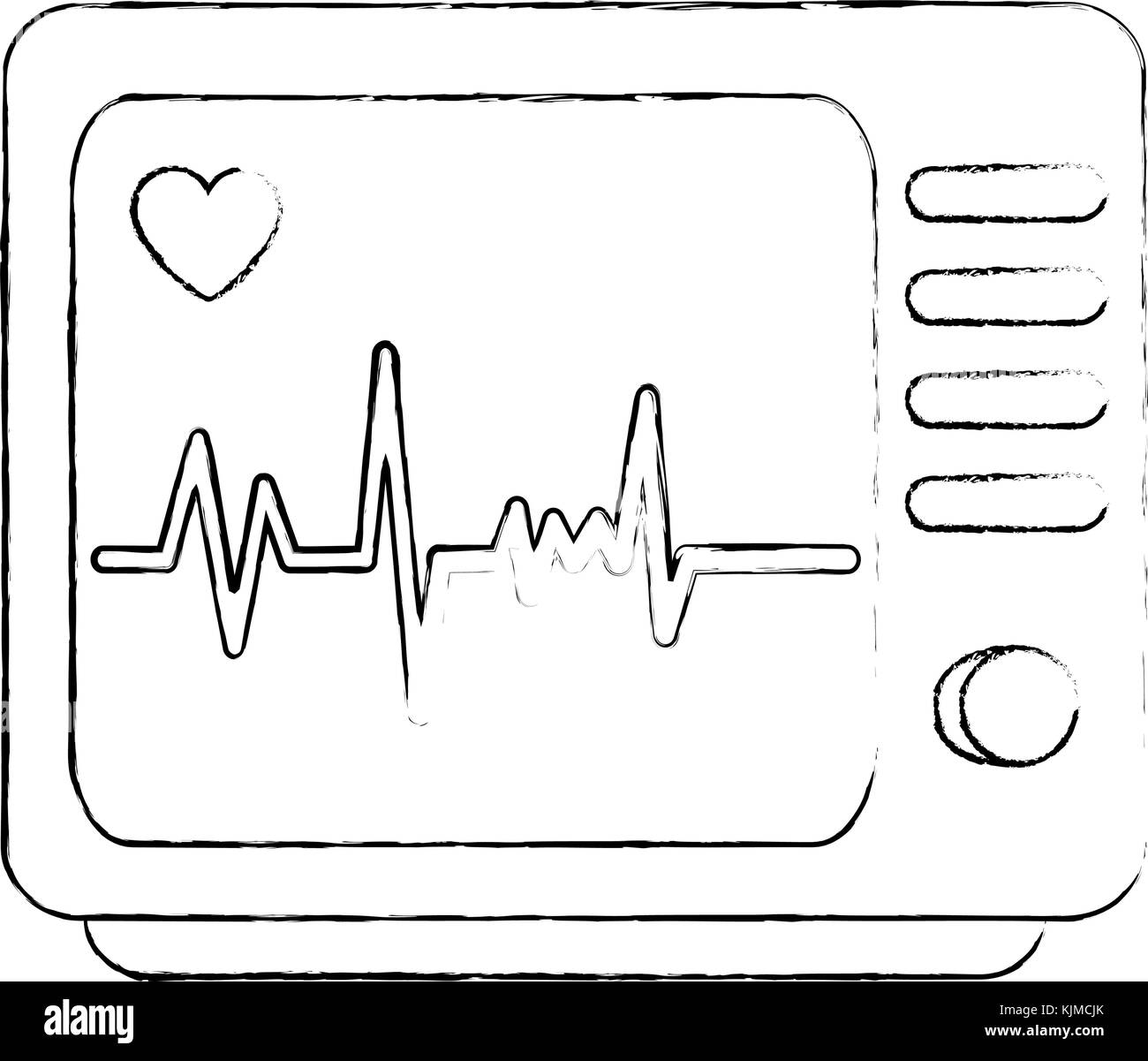 electrocardiograph machine isolated icon vector illustration design ...