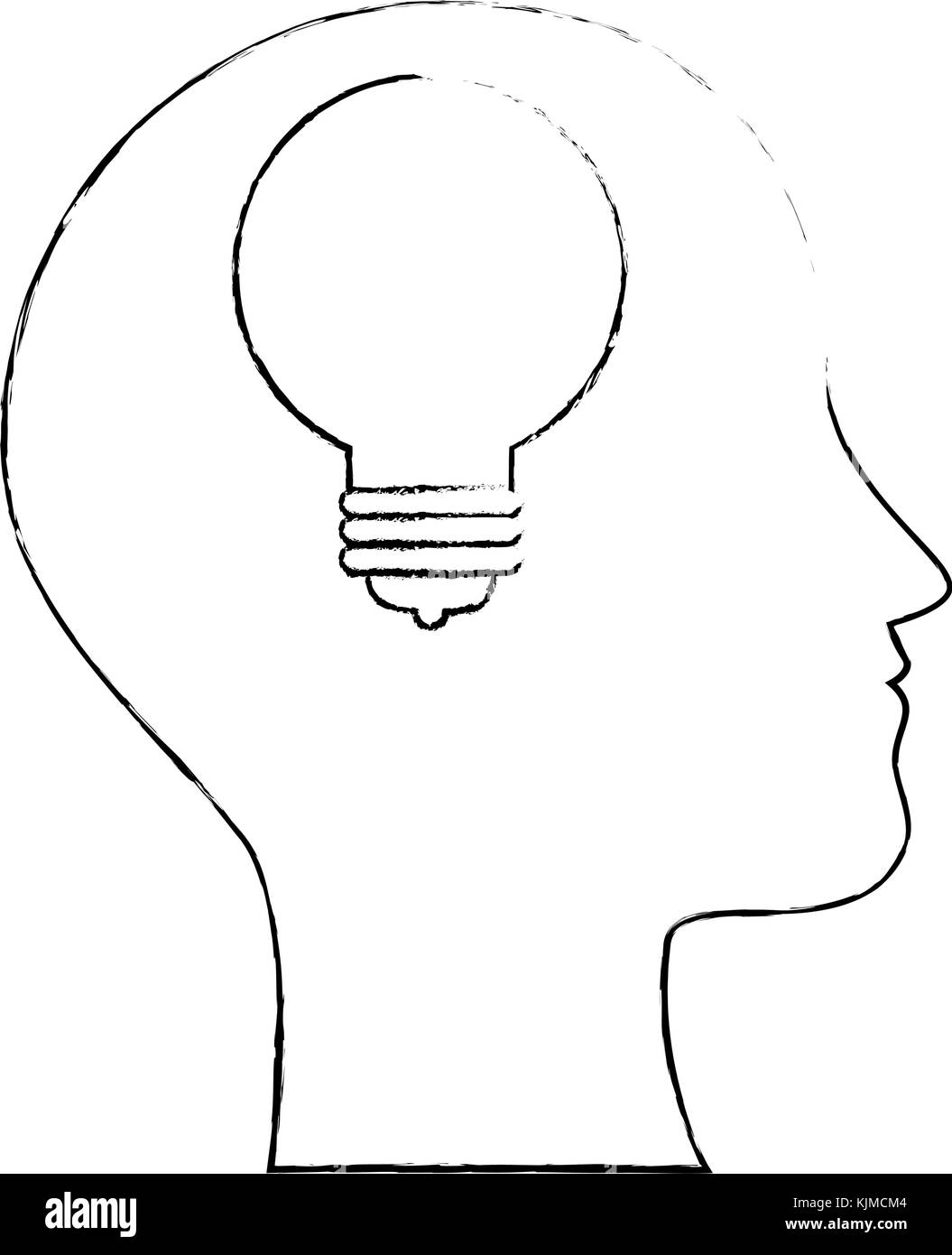 profile with bulb light vector illustration design Stock Vector Image ...