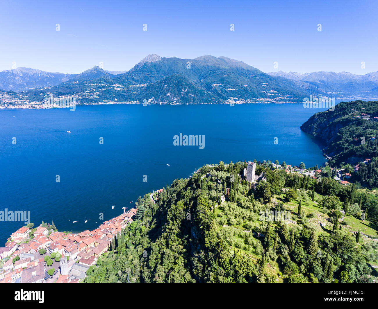 Varenna and castle of Vezio - Tourist destination of Como lake in Italy ...