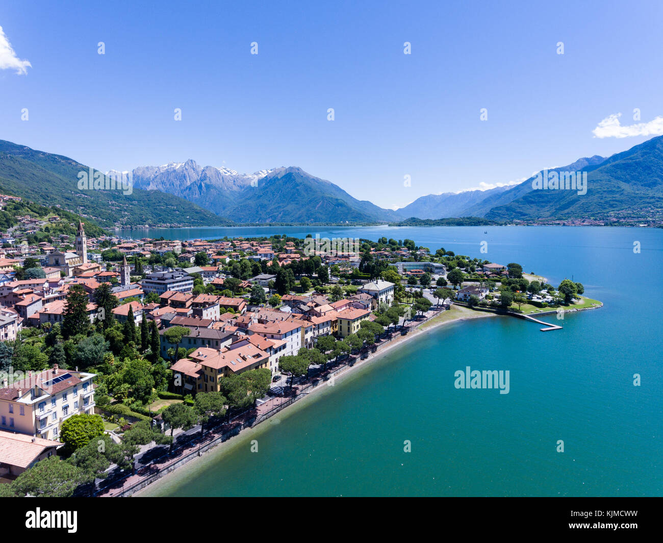 Aerial view - Domaso - Como lake Stock Photo - Alamy