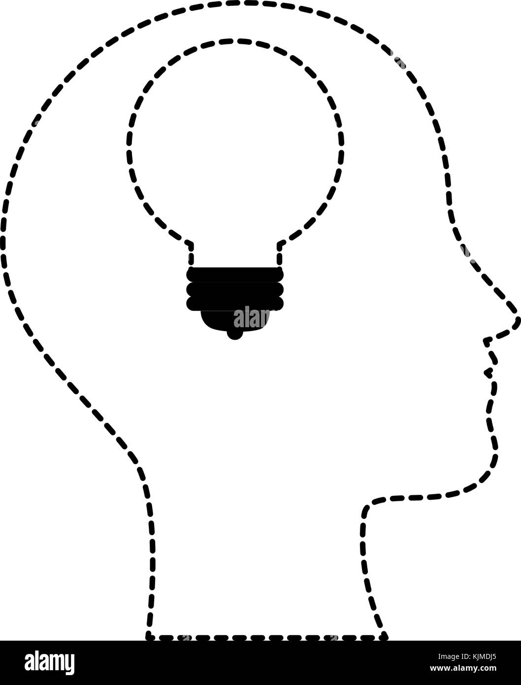 profile with bulb light vector illustration design Stock Vector Image ...