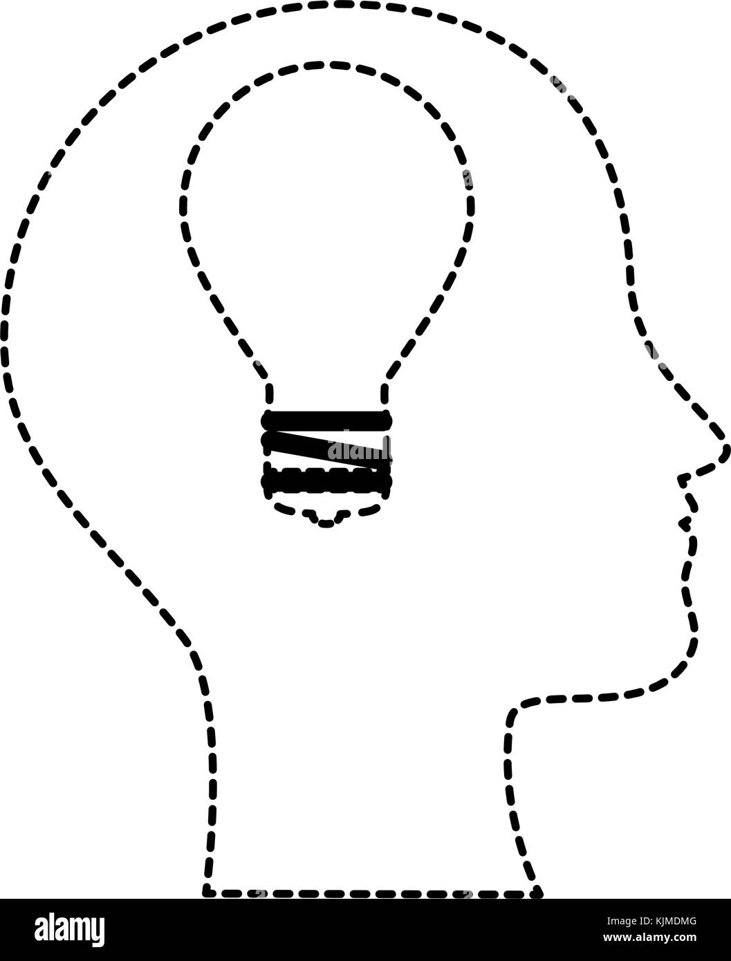 profile with bulb light vector illustration design Stock Vector Image ...