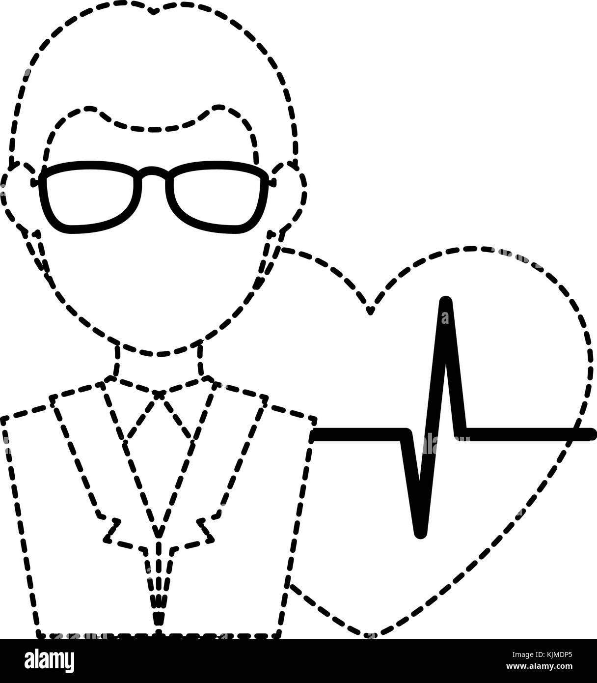 doctor character with heart vector illustration design Stock Vector ...