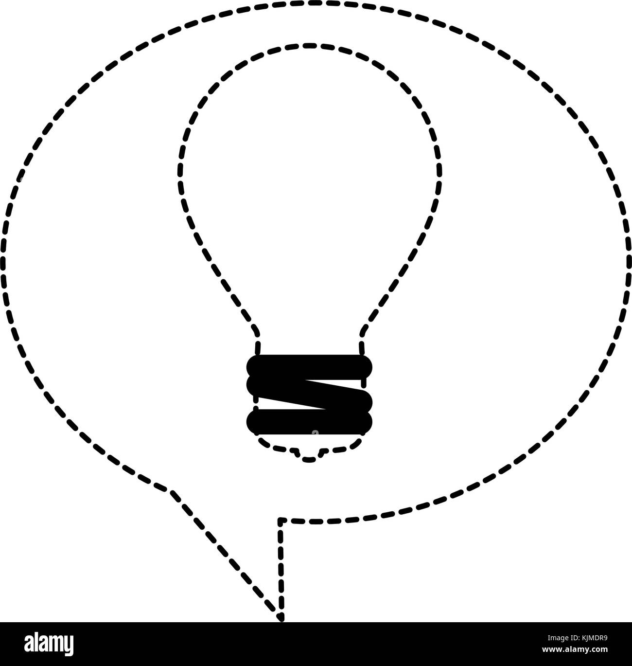 speech bubble with bulb vector illustration design Stock Vector Image ...