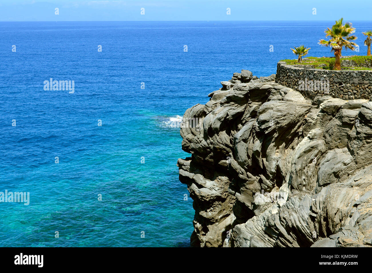 Callao Salvaje coast volcanic rock formation in Adeje Tenerife Stock ...