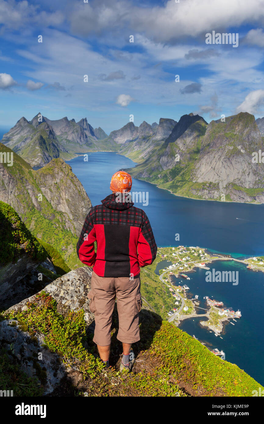 hike in Lofoten,Norway Stock Photo - Alamy
