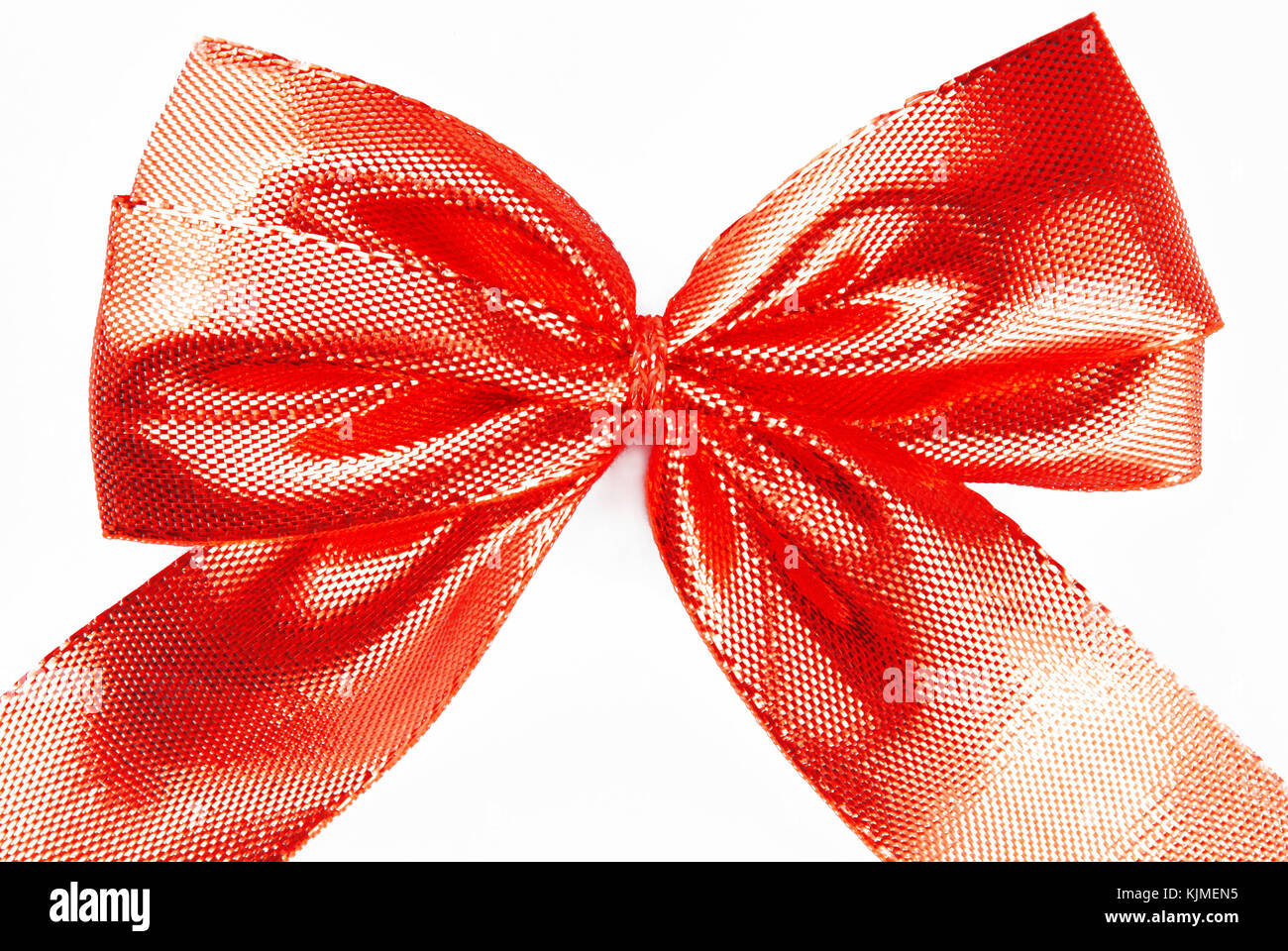 red bow ribbon isolated on white Stock Photo - Alamy