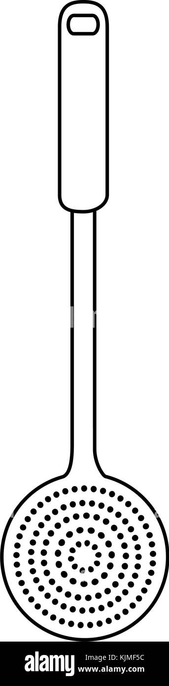 perforated spoon isolated icon vector illustration design Stock Vector ...