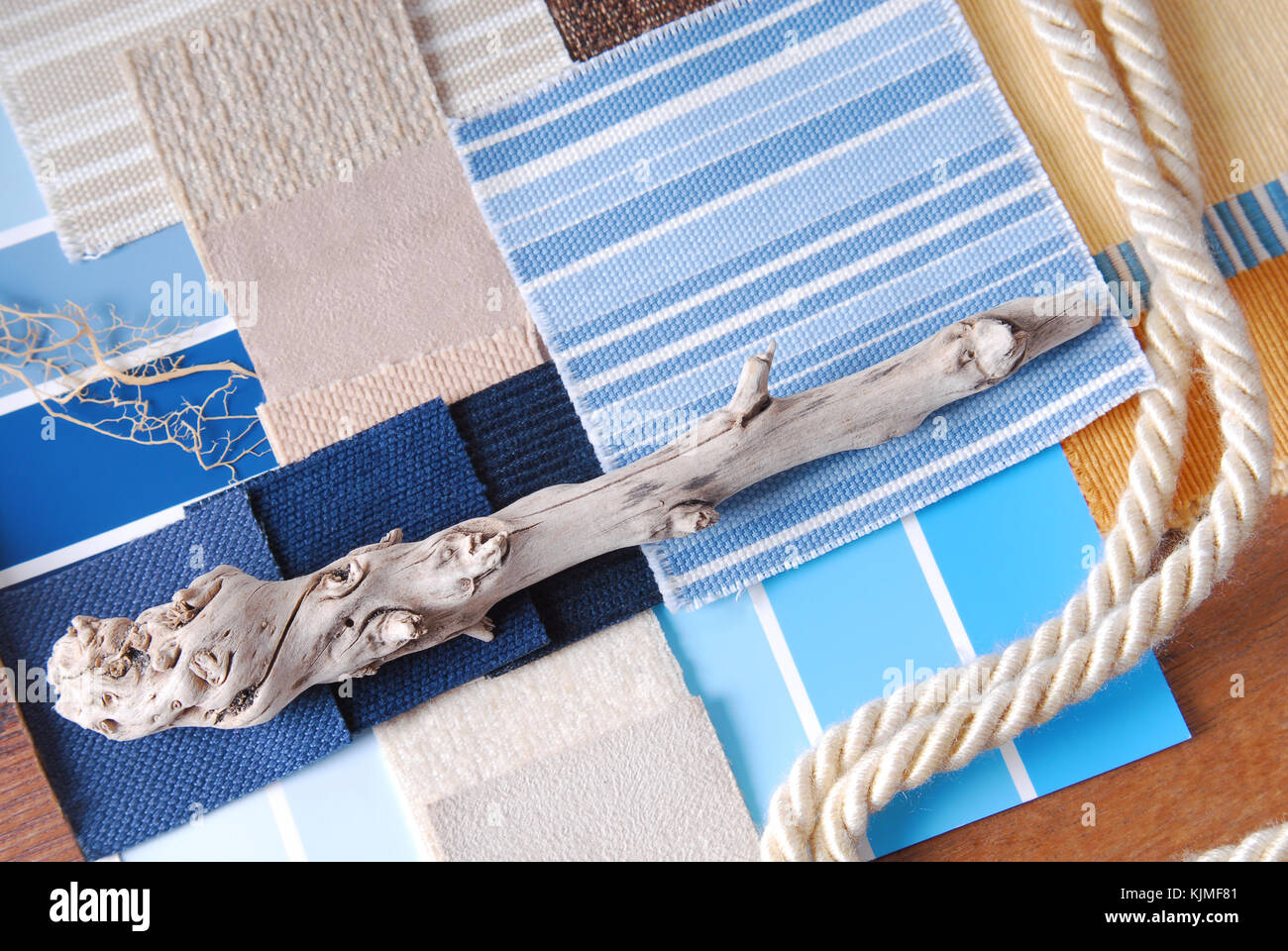 interior color design selection in marine concept style Stock Photo - Alamy