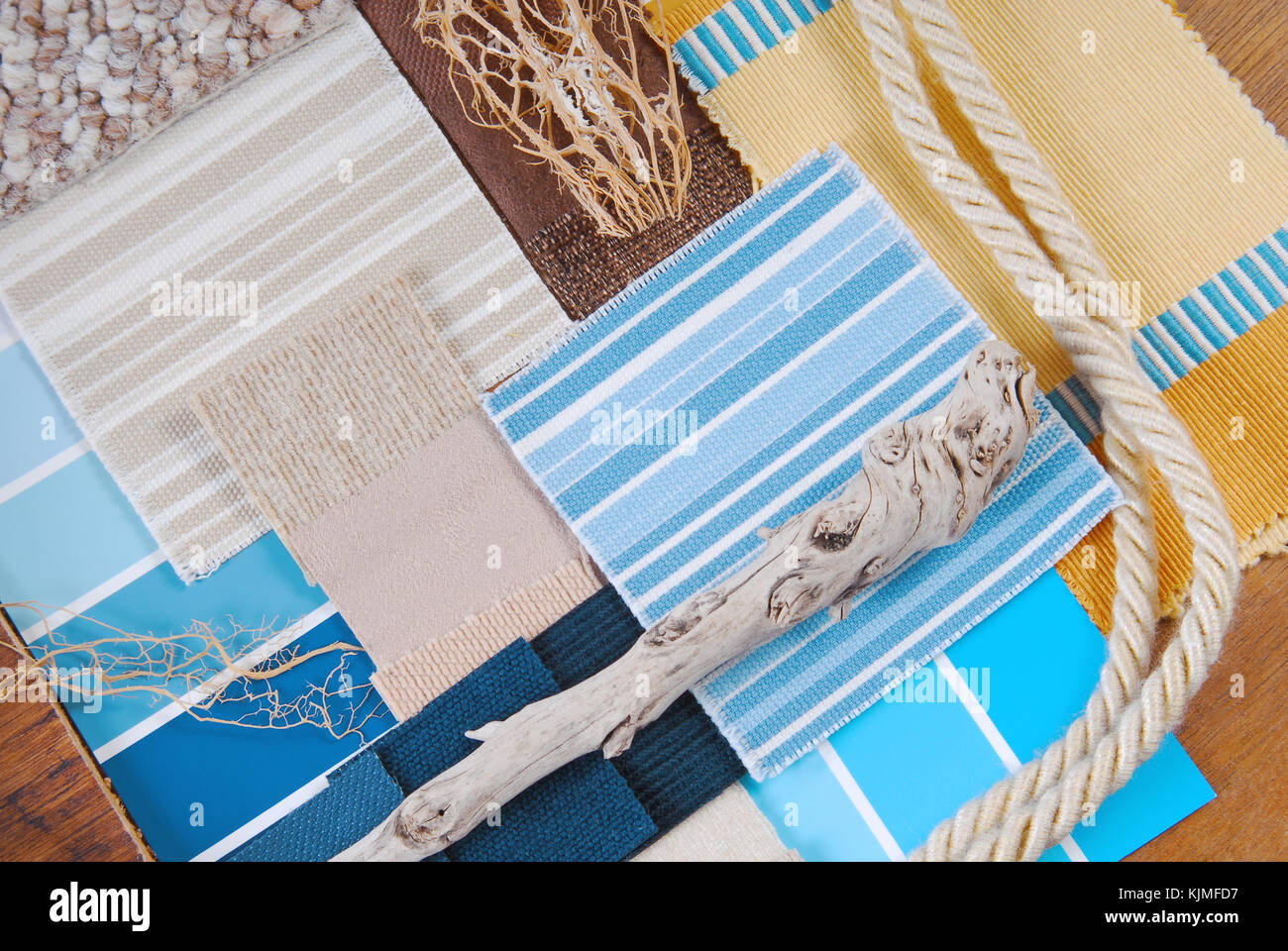 interior color design selection in marine concept style Stock Photo - Alamy