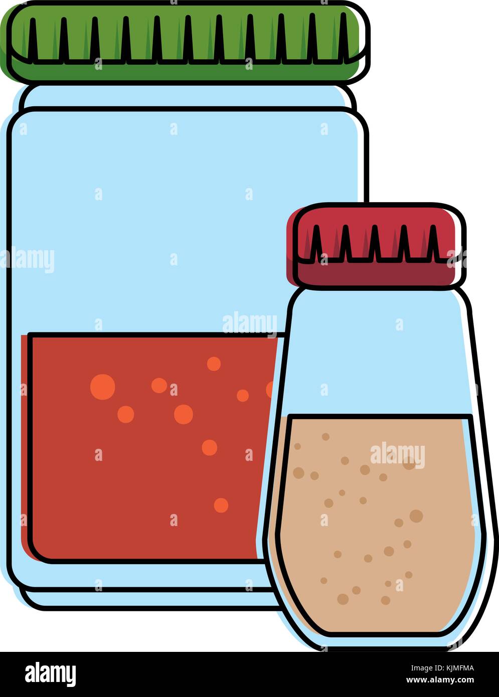 spices bottles isolated icon vector illustration design Stock Vector ...