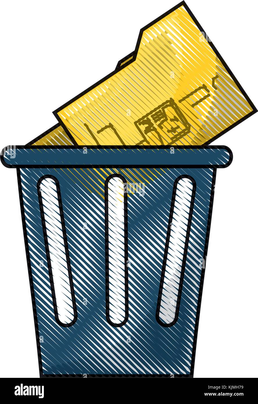 trash and folder icon Stock Vector Image & Art - Alamy