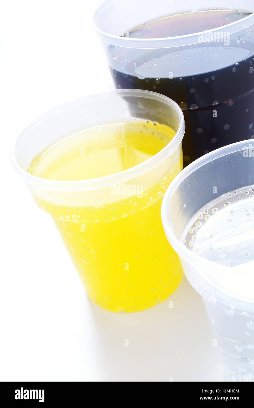 drinks soda in cups Stock Photo - Alamy