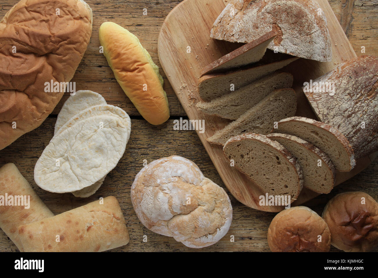 fresh baked bread selection Stock Photo - Alamy