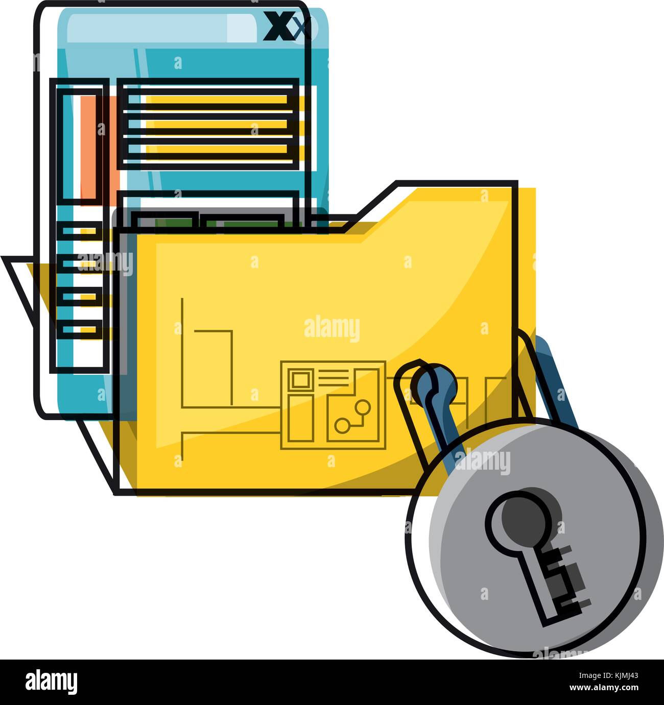 Document Folder Design Concept Stock Vector Image And Art Alamy