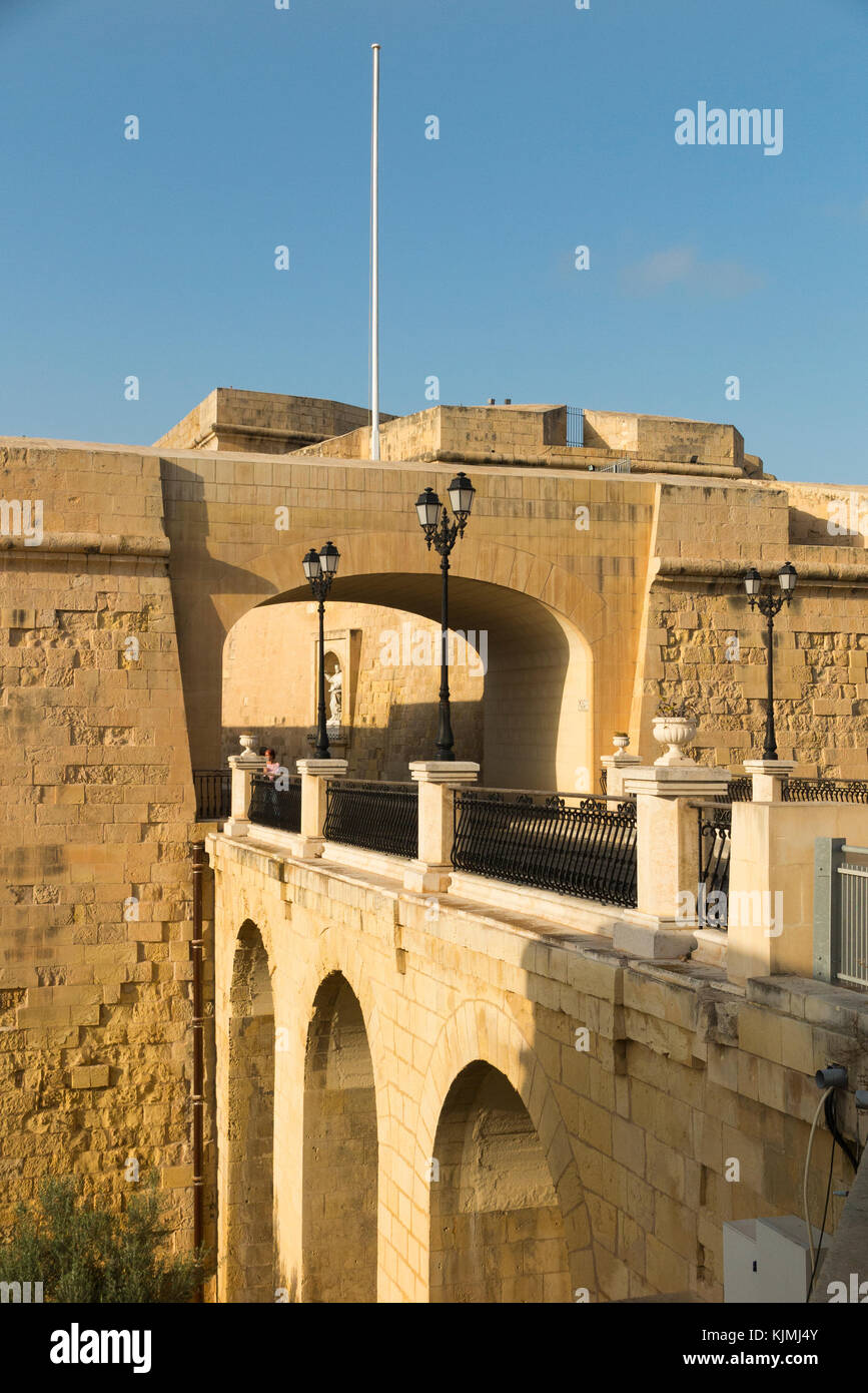 Arch in St. John Bastion. Modern arch / gate was constructed 2012 to ...