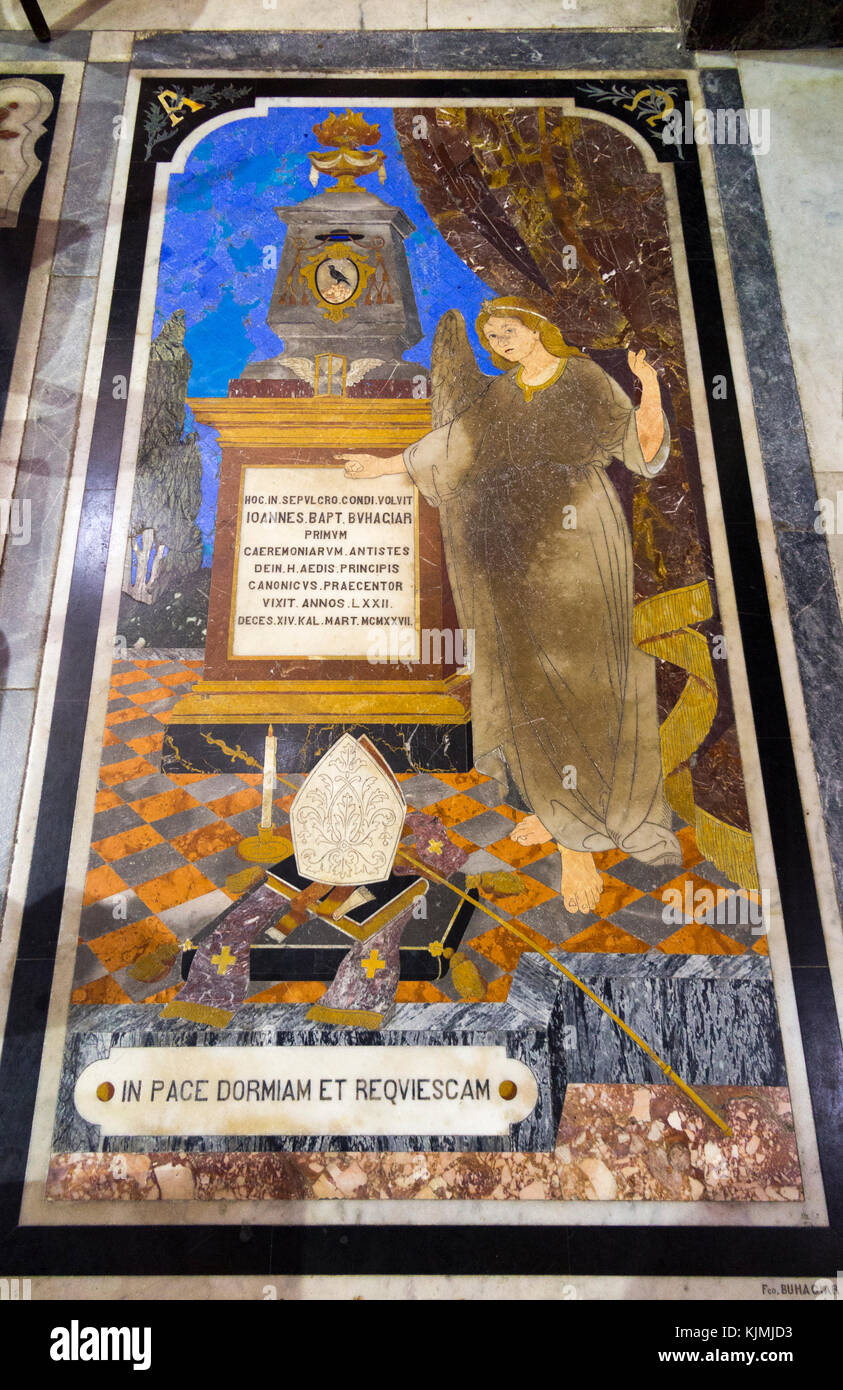 Floor & inlaid tombstone / marble slab / grave in the Metropolitan ...