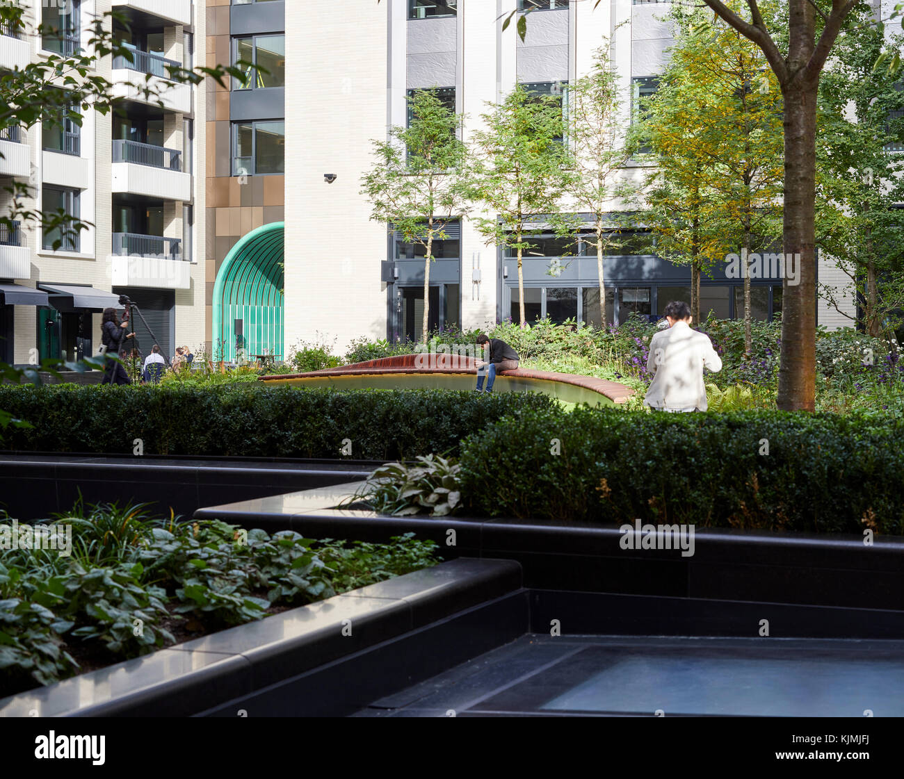 Courtyard area. Rathbone Square, London, United Kingdom. Architect ...