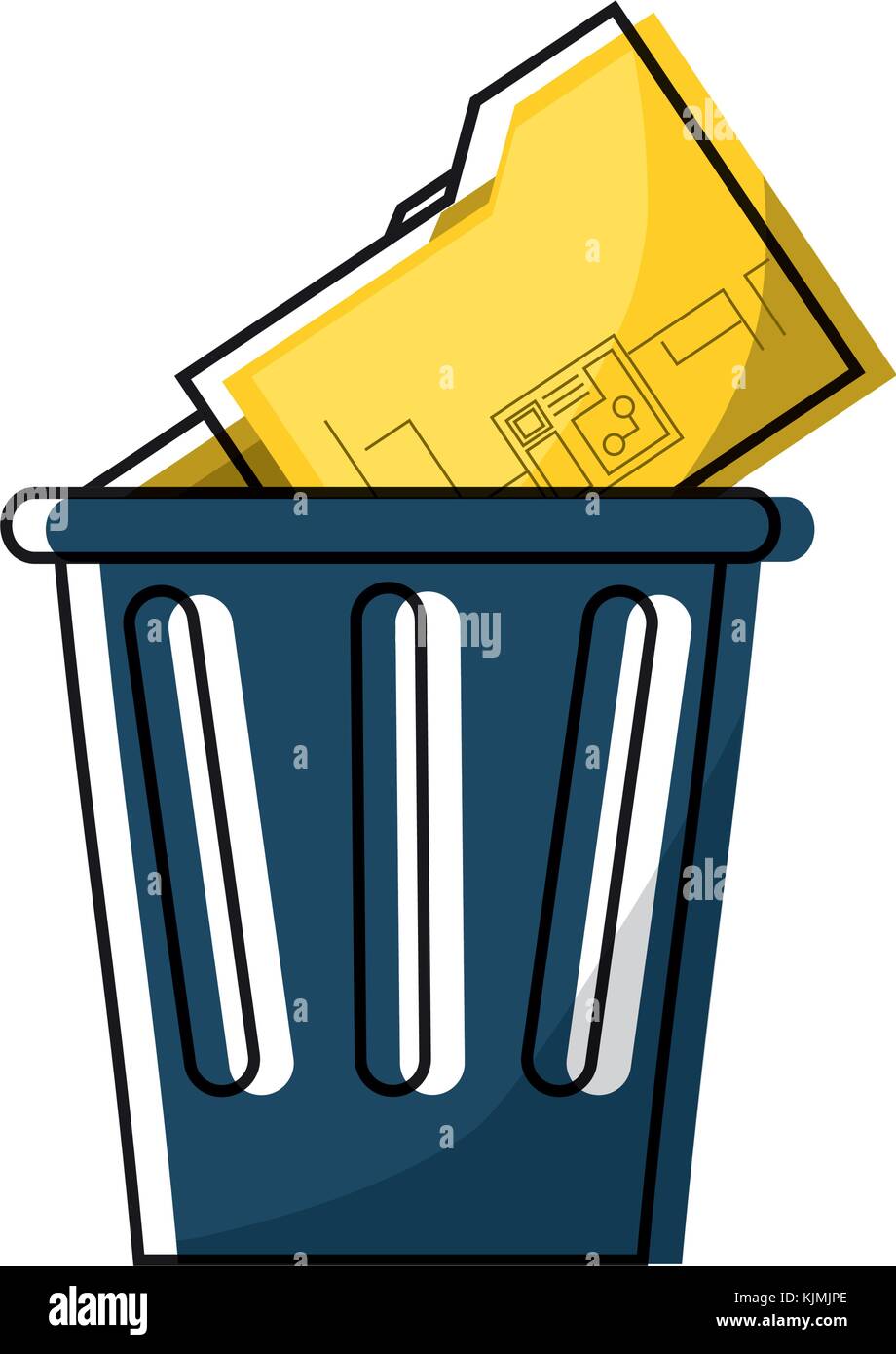 trash and folder icon Stock Vector Image & Art - Alamy