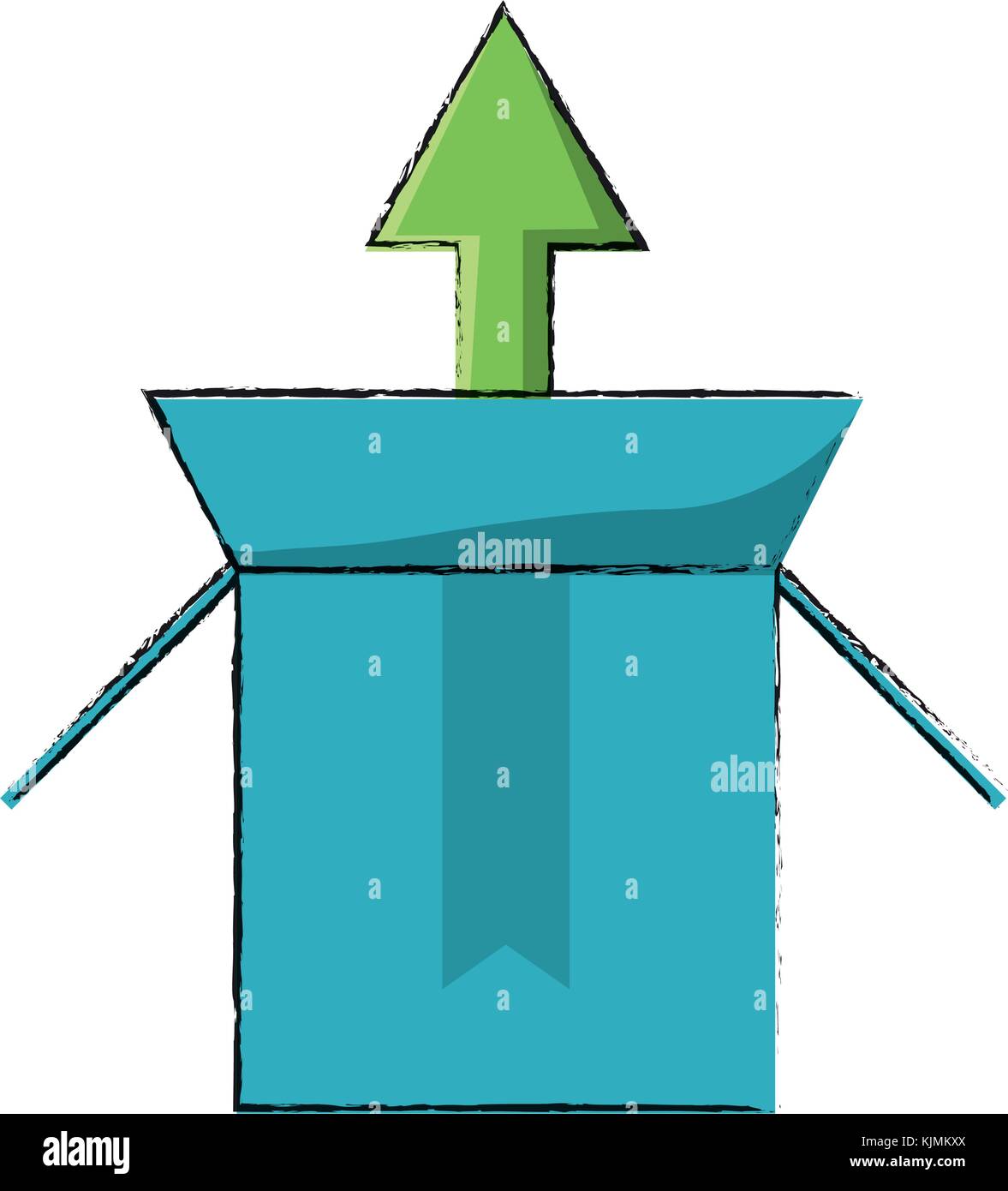 cardboard box with arrow icon Stock Vector Image & Art - Alamy