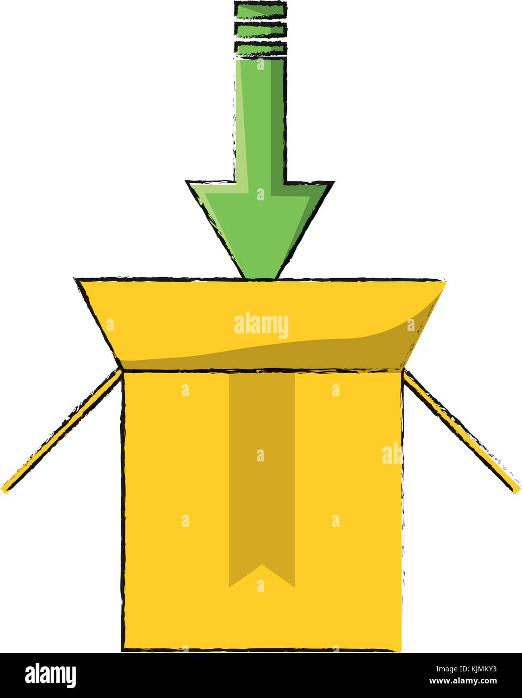 cardboard box with arrow icon Stock Vector Image & Art - Alamy