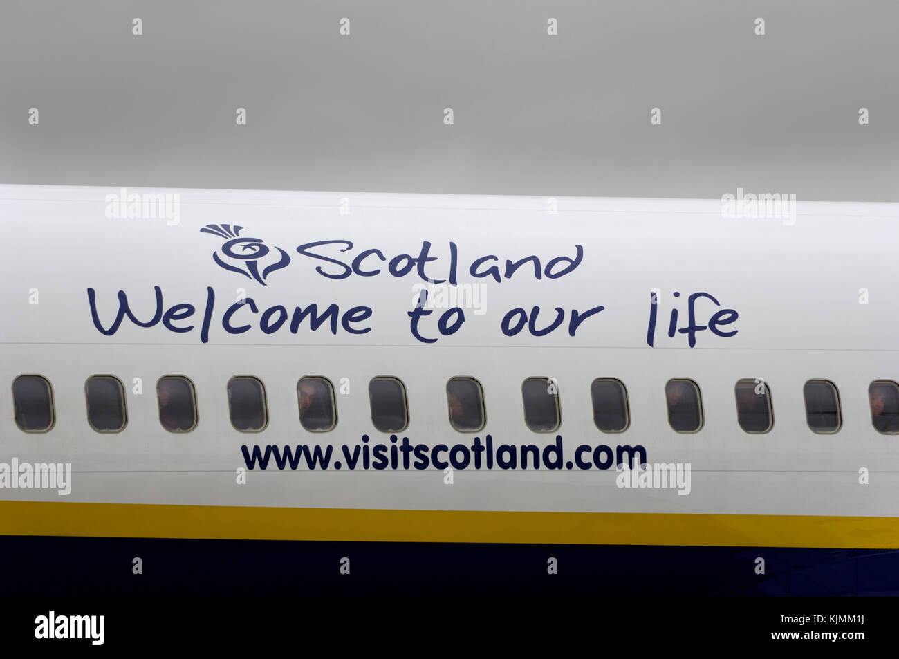 'Scotland Welcome to our life www.visitscotland.com' advert titles on ...
