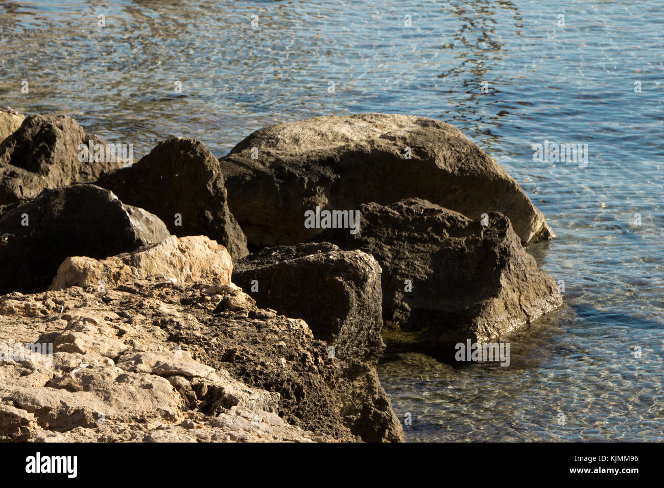 A sea landscape with rocks Stock Photo - Alamy