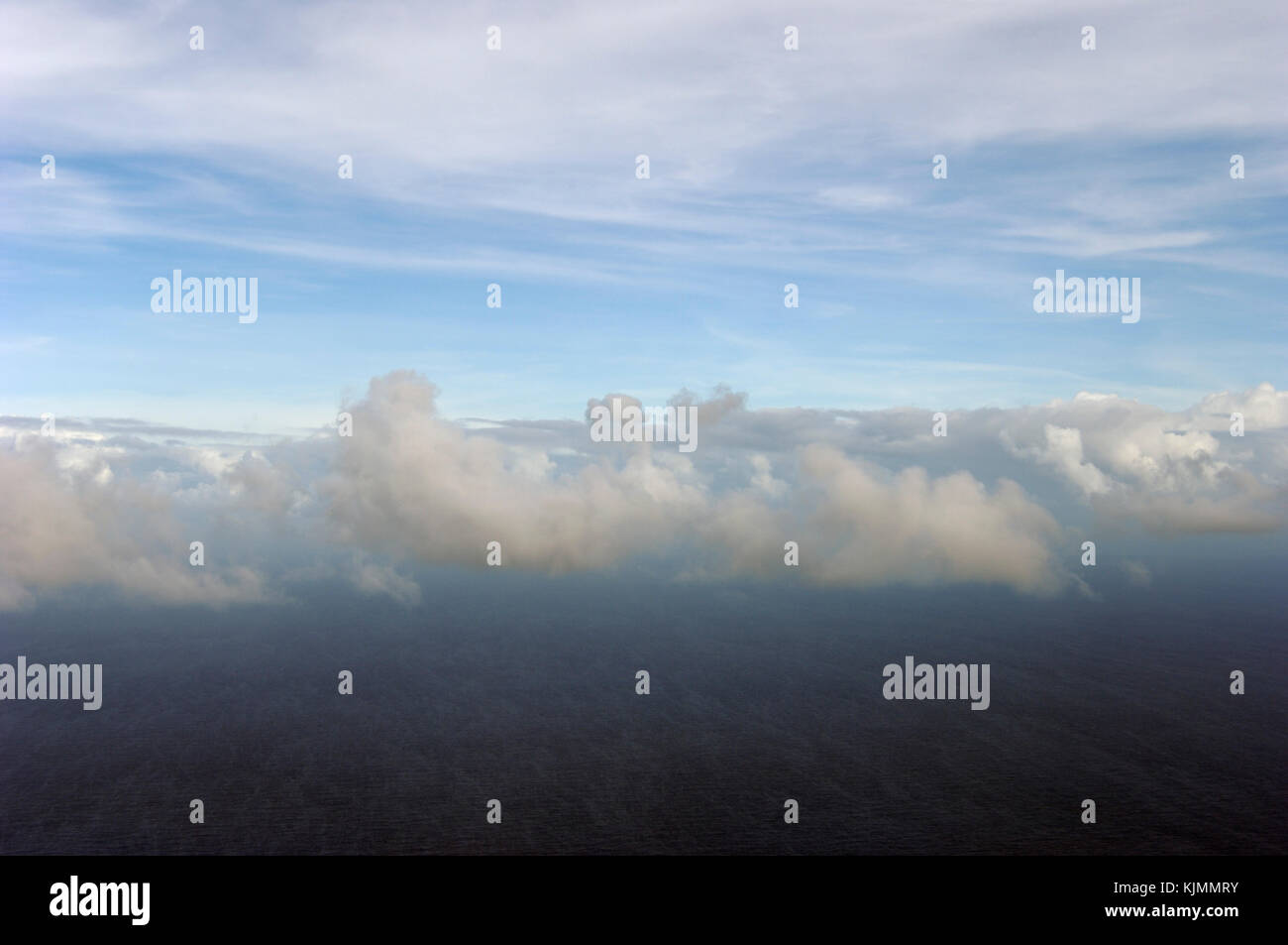 scattered cumulus clouds layer at 4,000 feet STX-STT over the Caribbean ...