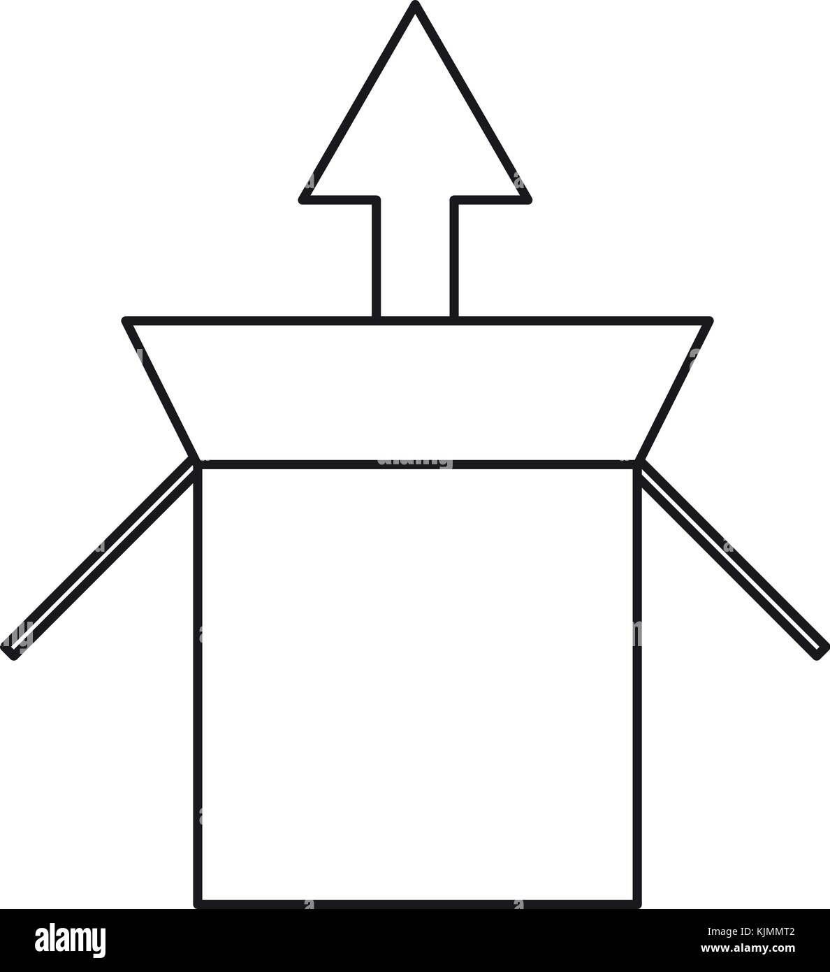 cardboard box with arrow icon Stock Vector Image & Art - Alamy