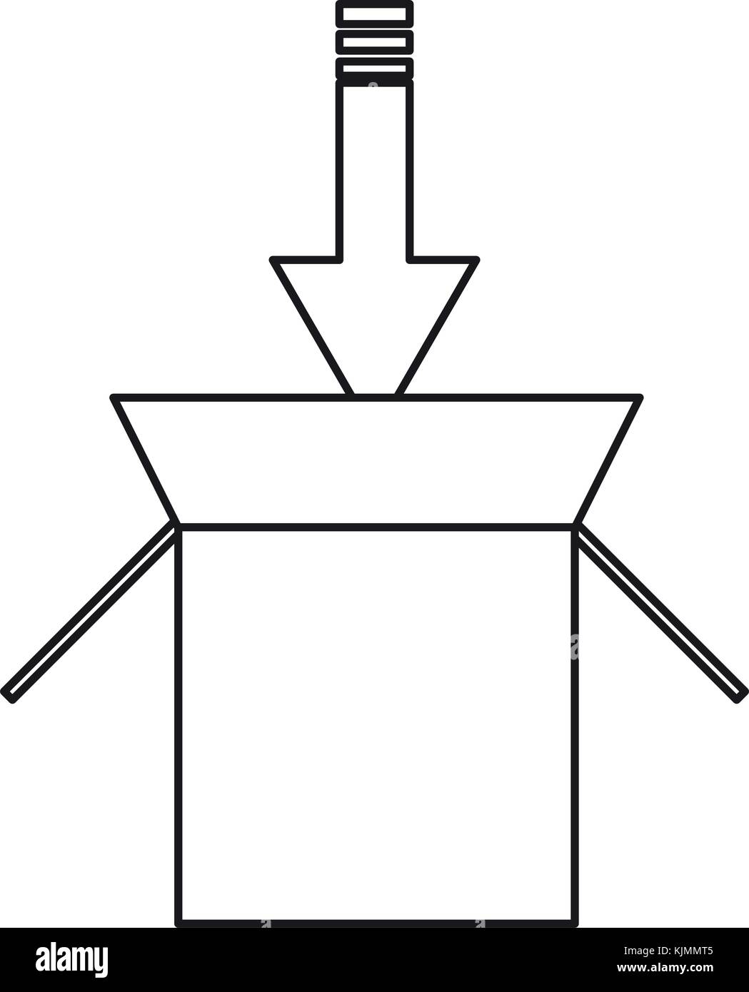 cardboard box with arrow icon Stock Vector Image & Art - Alamy