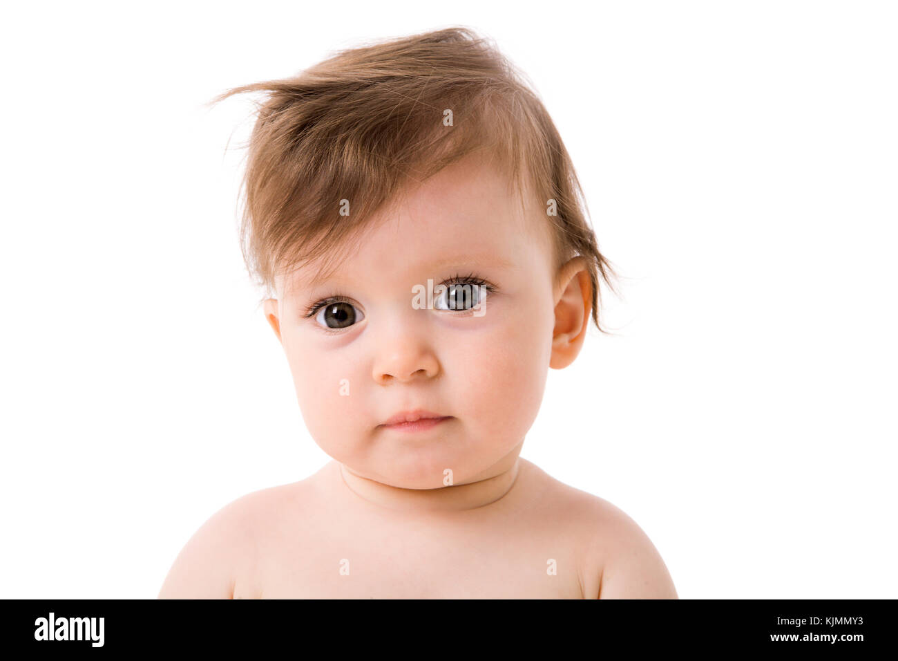 One year Baby portrait isolated on white Stock Photo - Alamy