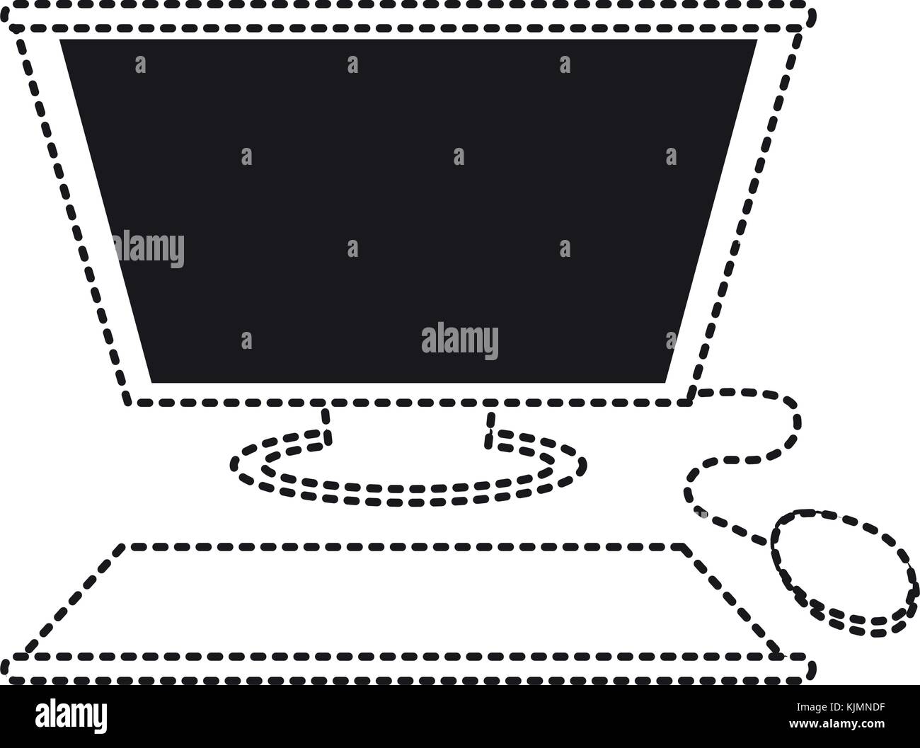 computer with keyboard and mouse icon Stock Vector Image & Art - Alamy