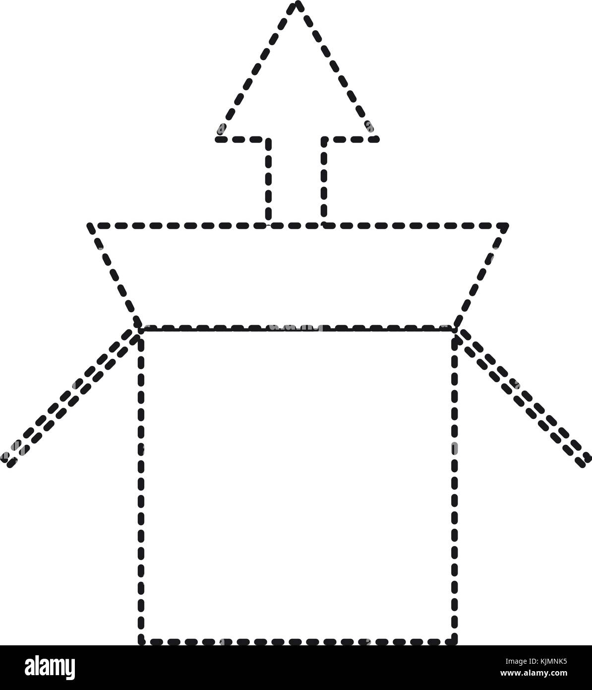 cardboard box with arrow icon Stock Vector Image & Art - Alamy