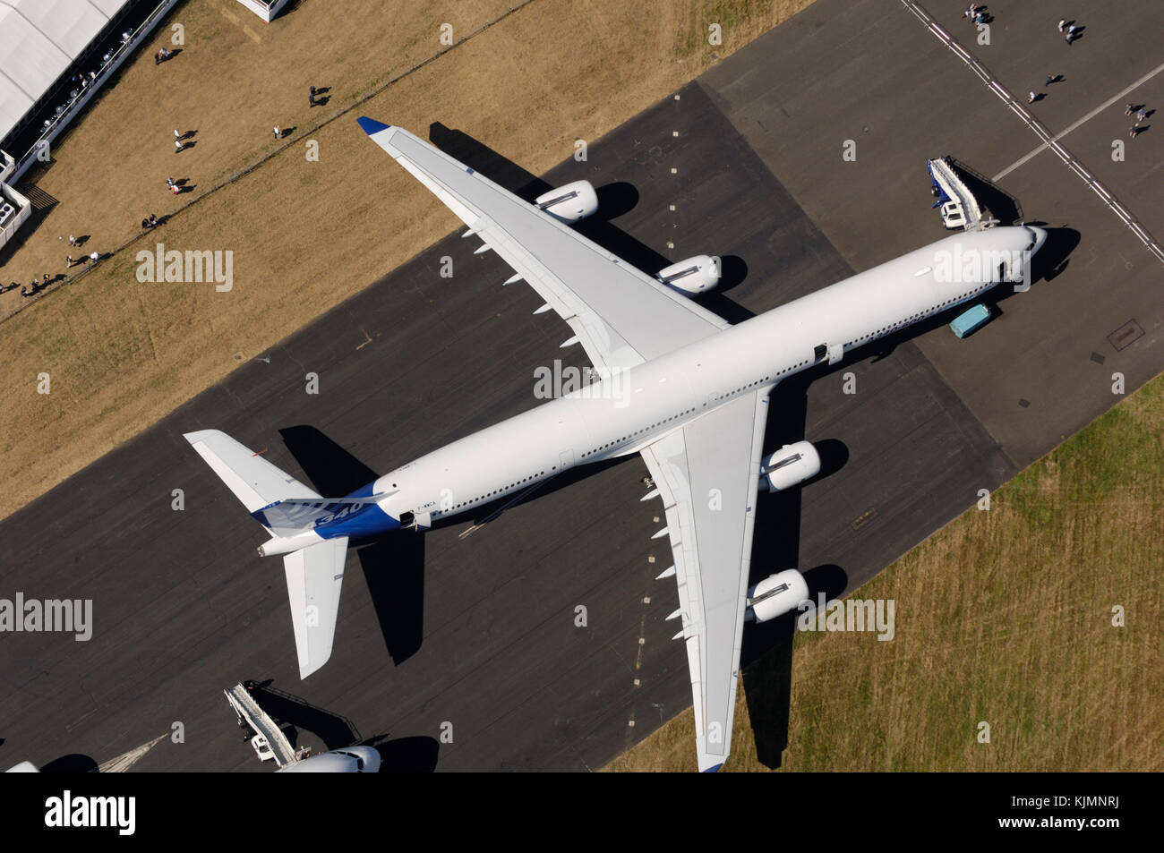 Airbus A340-642 parked in the static-display at the 2006 Farnborough ...